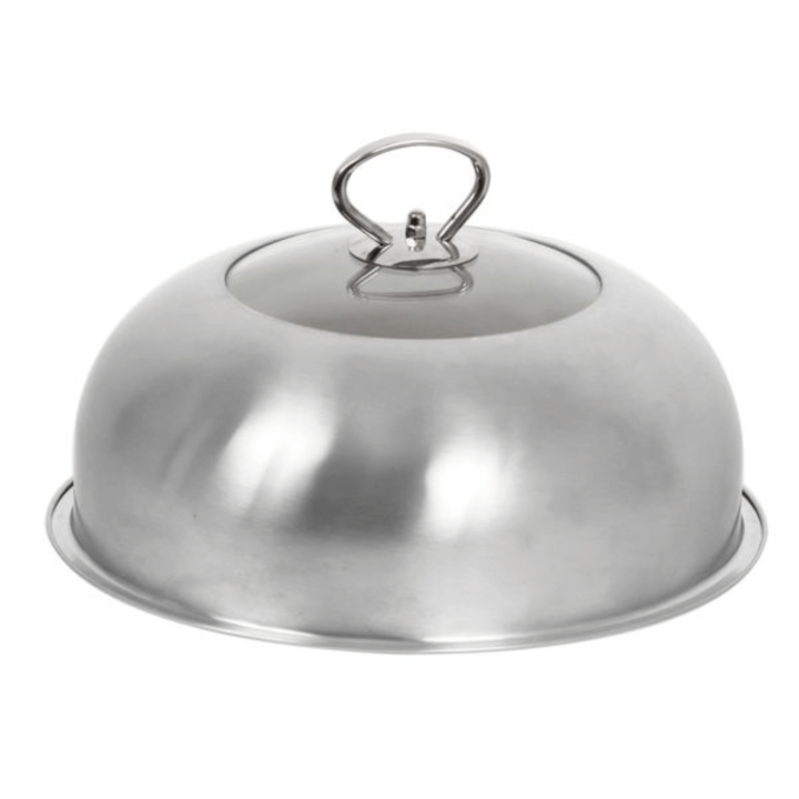 Stainless Steel griddle basting dome and glass - Le Marquier - Coval ...