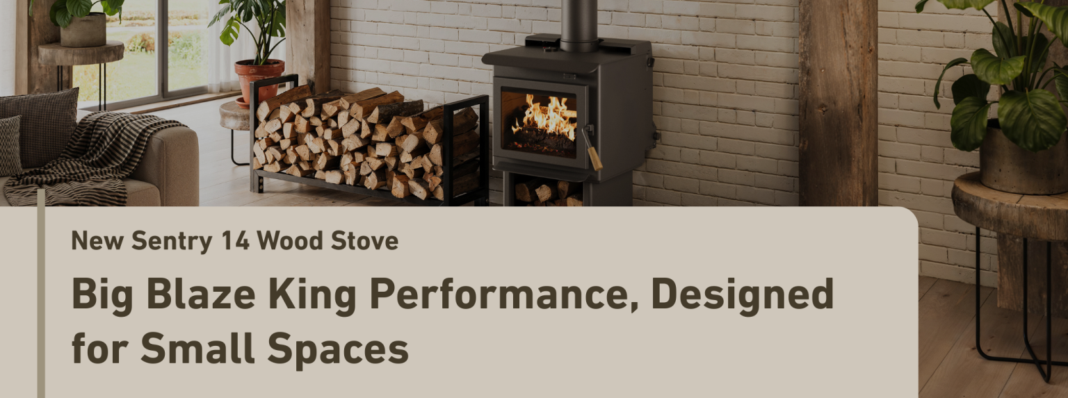 The New Blaze King Sentry 14 Compact Wood Stove - Coval English